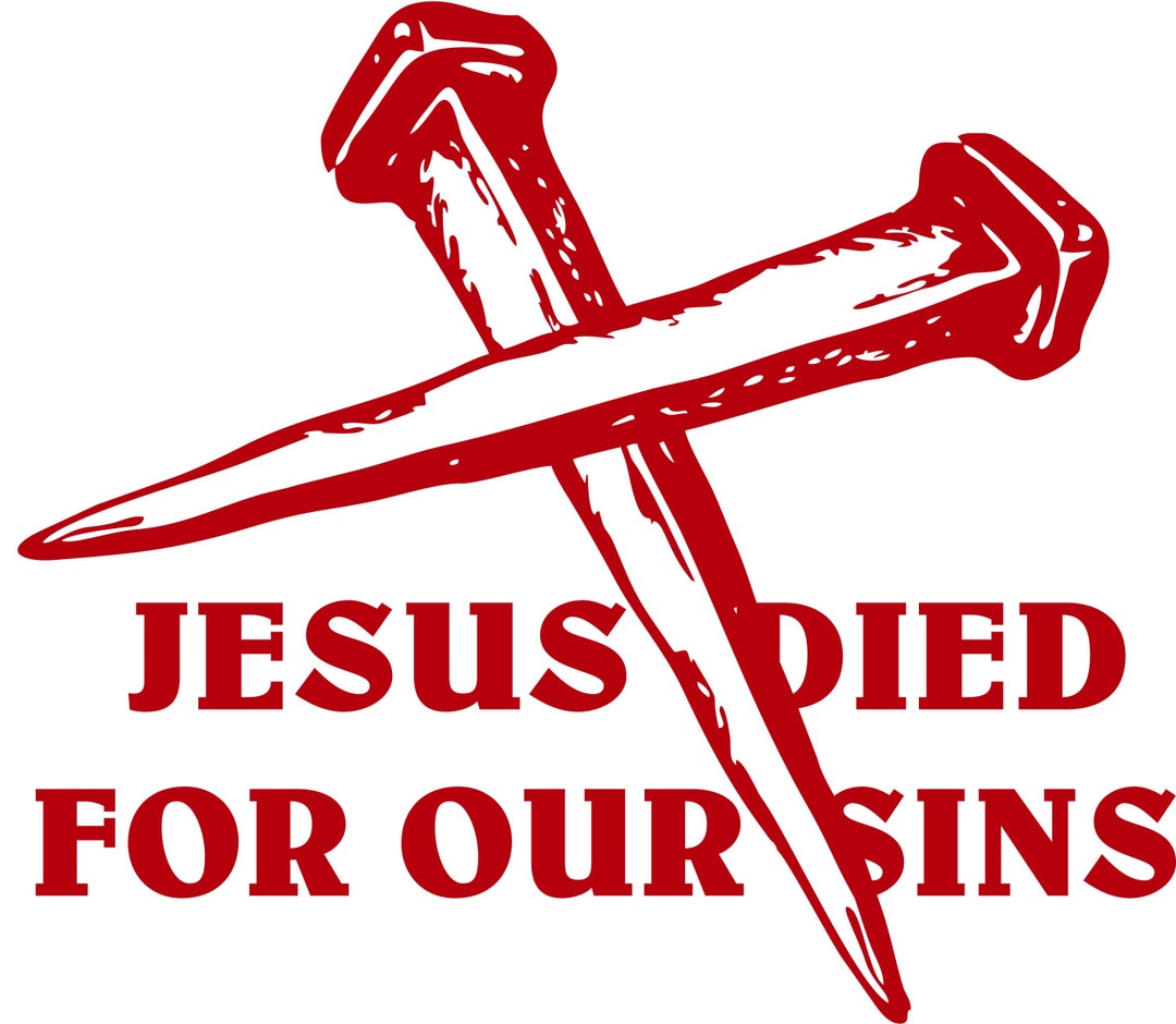 Jesus Died for Our Sins 1 Corinthians 15:3 Christian Cross Spike Car ...