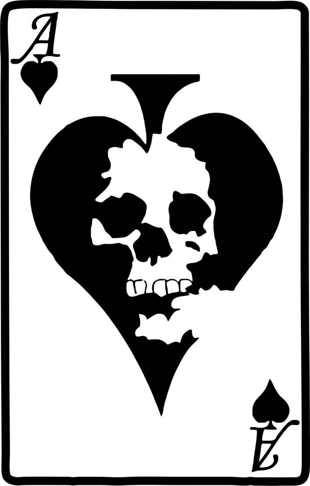 Ace of Spades Playing Cards Skull Car Truck Window Laptop Vinyl Decal ...