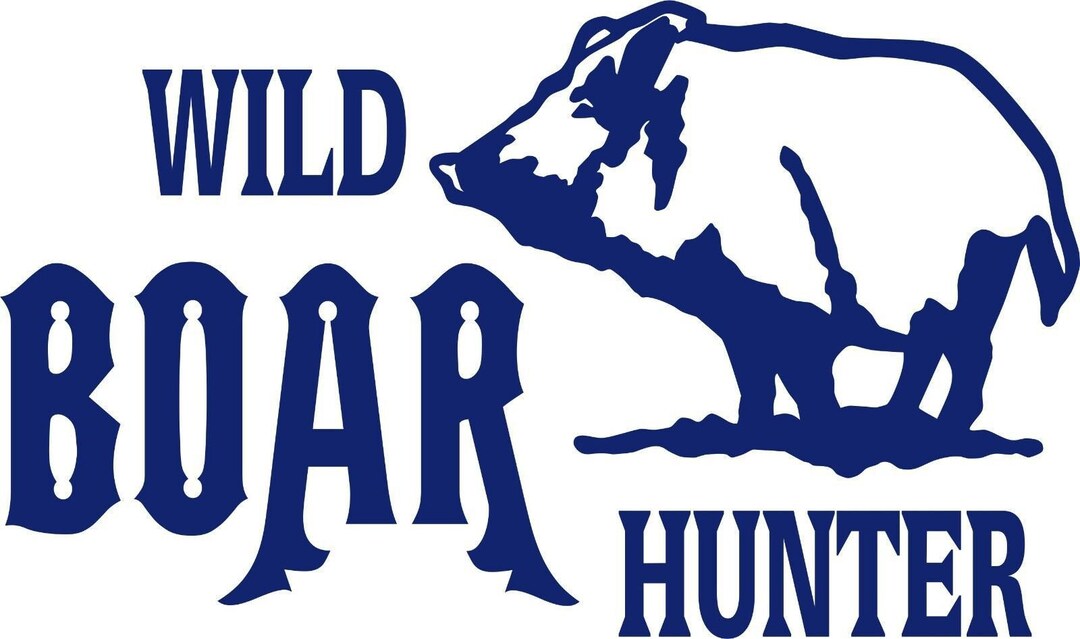 Wild Boar Hunter Pig Hog Hunting Bow Gun Car Truck Window Vinyl Decal ...