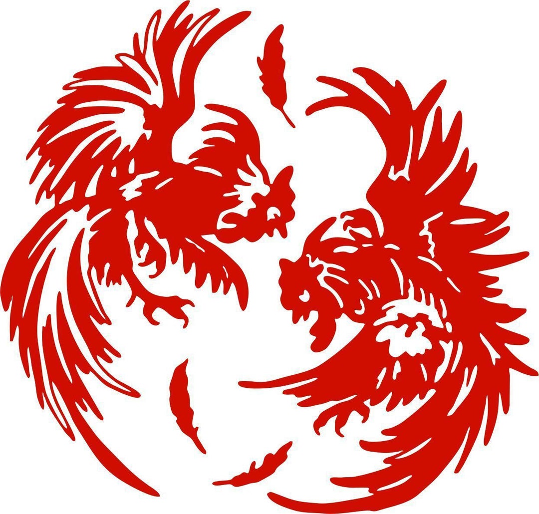 Fighting Chicken Rooster Farm Cockfighting Car Truck Window Vinyl Decal ...