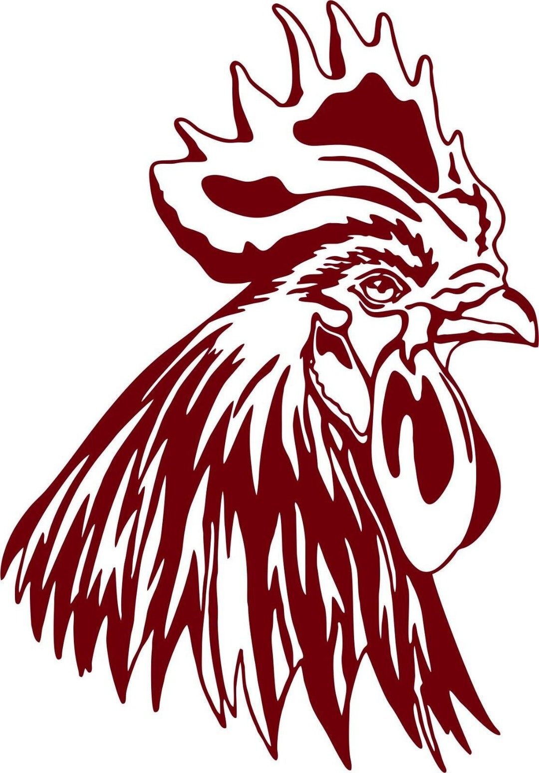 Chicken Head Rooster Farm Bird Car Truck Window Laptop Vinyl Decal ...