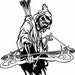 Grim Reaper Bone Skull Bow Arrow Archery Hunting Deer Car Truck Window ...