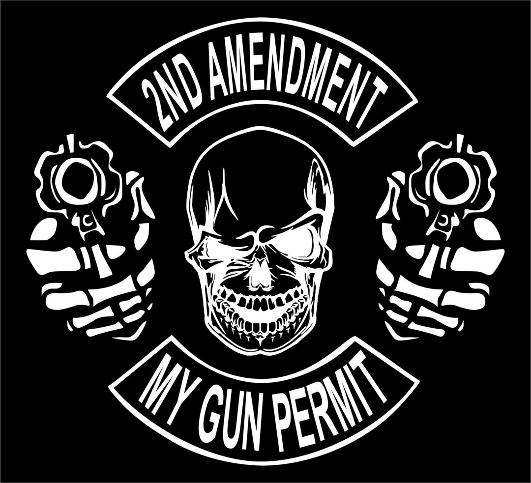 2nd Amendment Skull Gun Control Rights Car Truck Window Vinyl Decal ...
