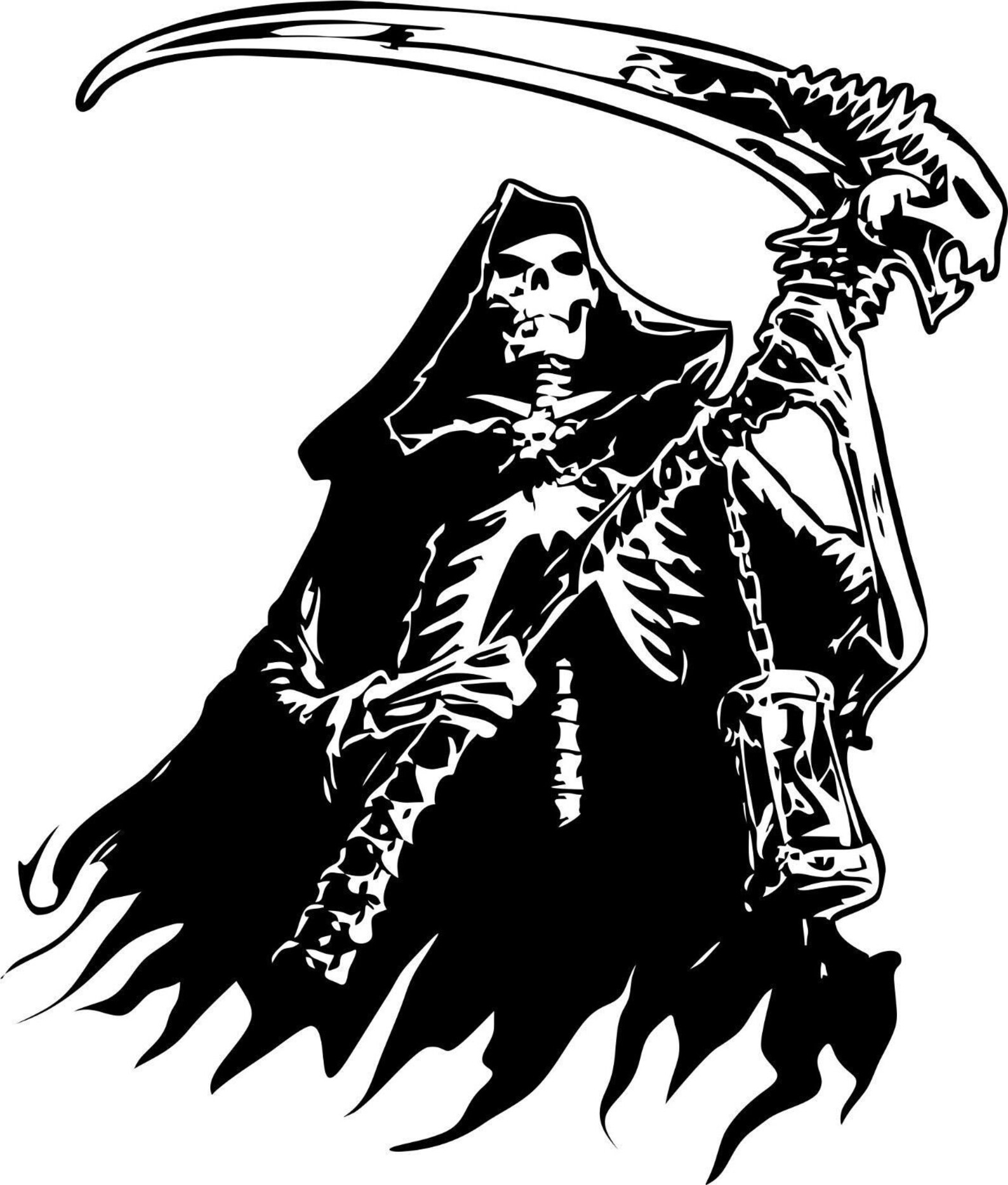 Grim Reaper Skeleton Skull Car Tattoo Boat Truck Window Vinyl Decal ...
