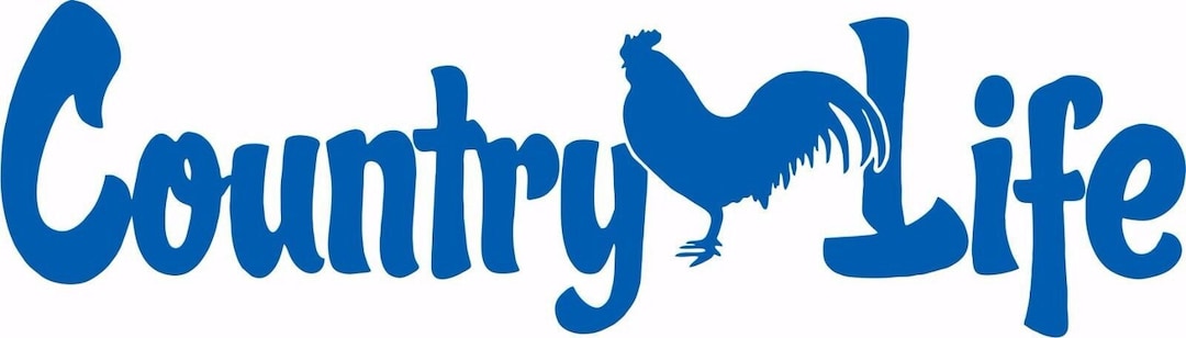 Country Life Living Rooster Chicken Car Truck Window Laptop Vinyl Decal ...