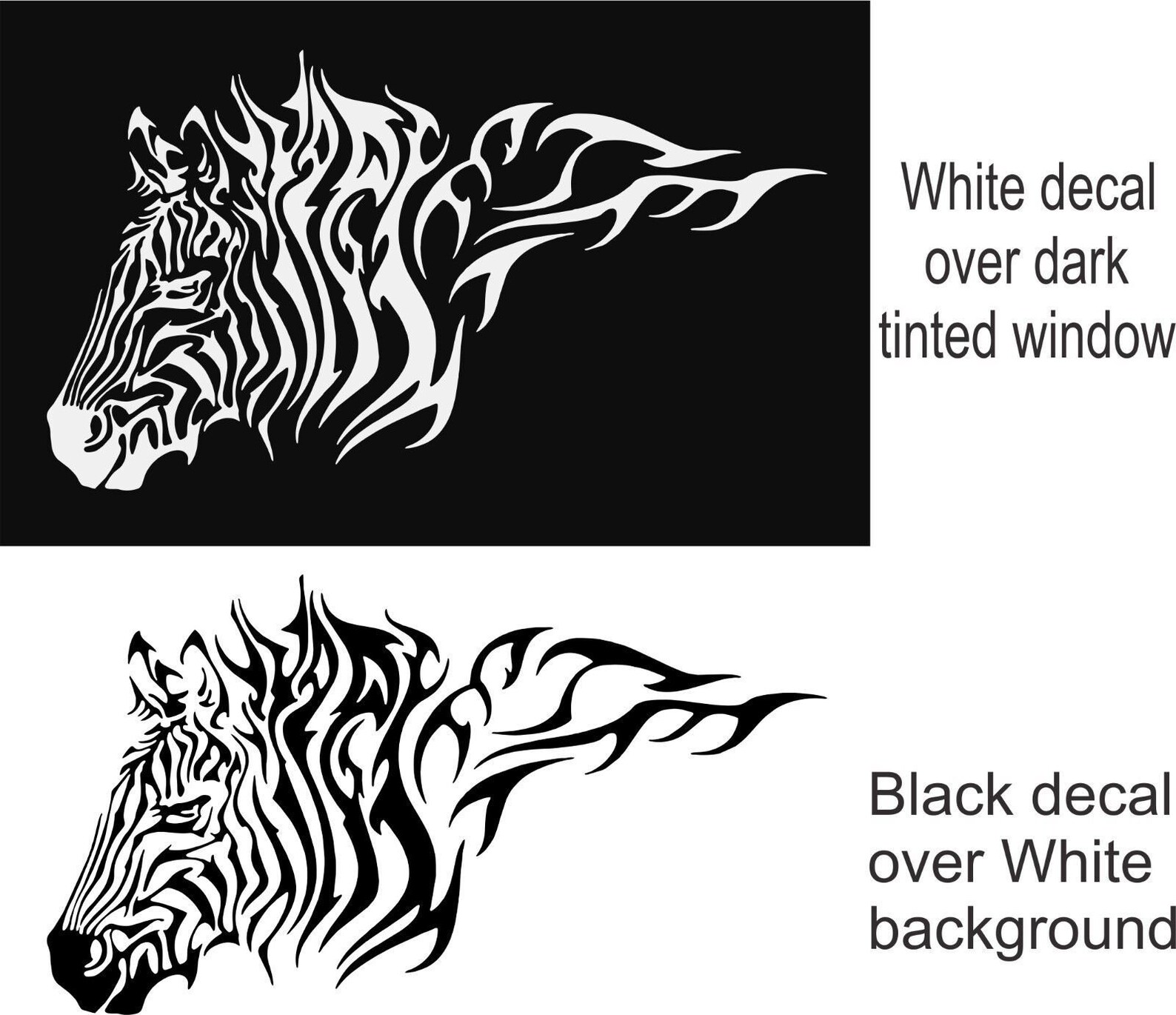 Zebra Tribal Horse Animal Car Truck Wall Laptop Vinyl Decal Sticker - Etsy