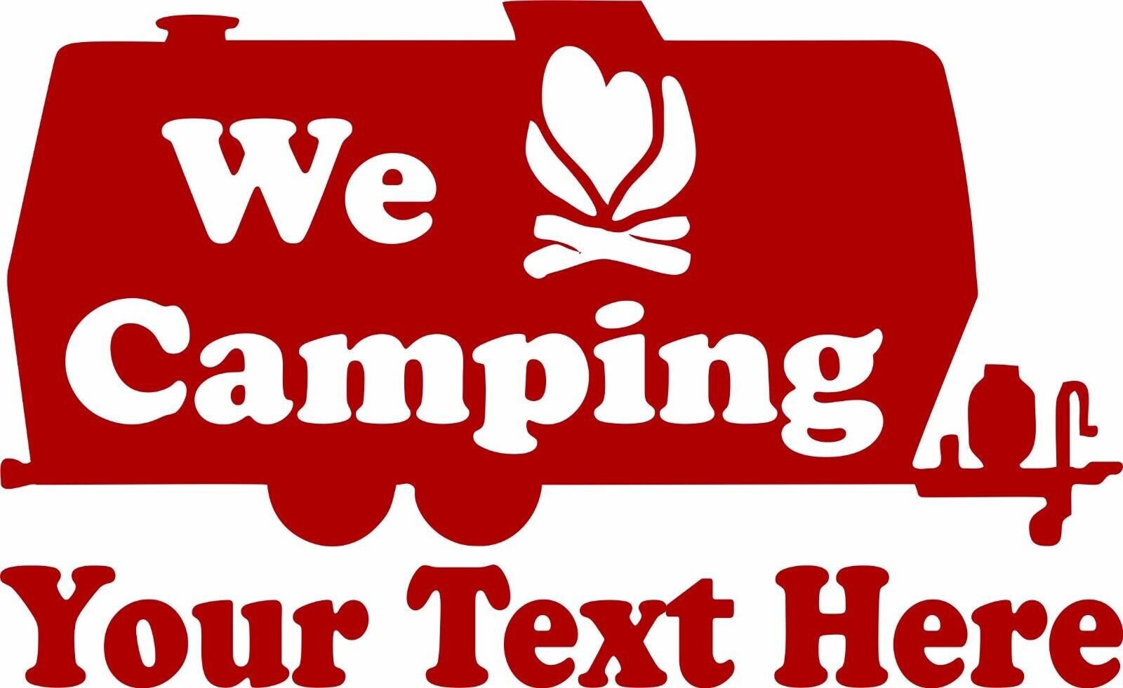Camping RV Camper Tag Along Travel Trailer Custom Window Vinyl Decal ...