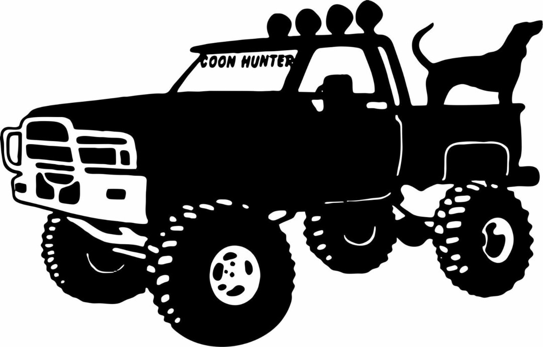 Coon Dog Hunter Hunting Raccoon Treeing Window Car Truck Vinyl Decal ...