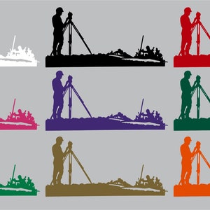 Surveying Land Surveyor Construction Work Car Truck Window Laptop Vinyl ...