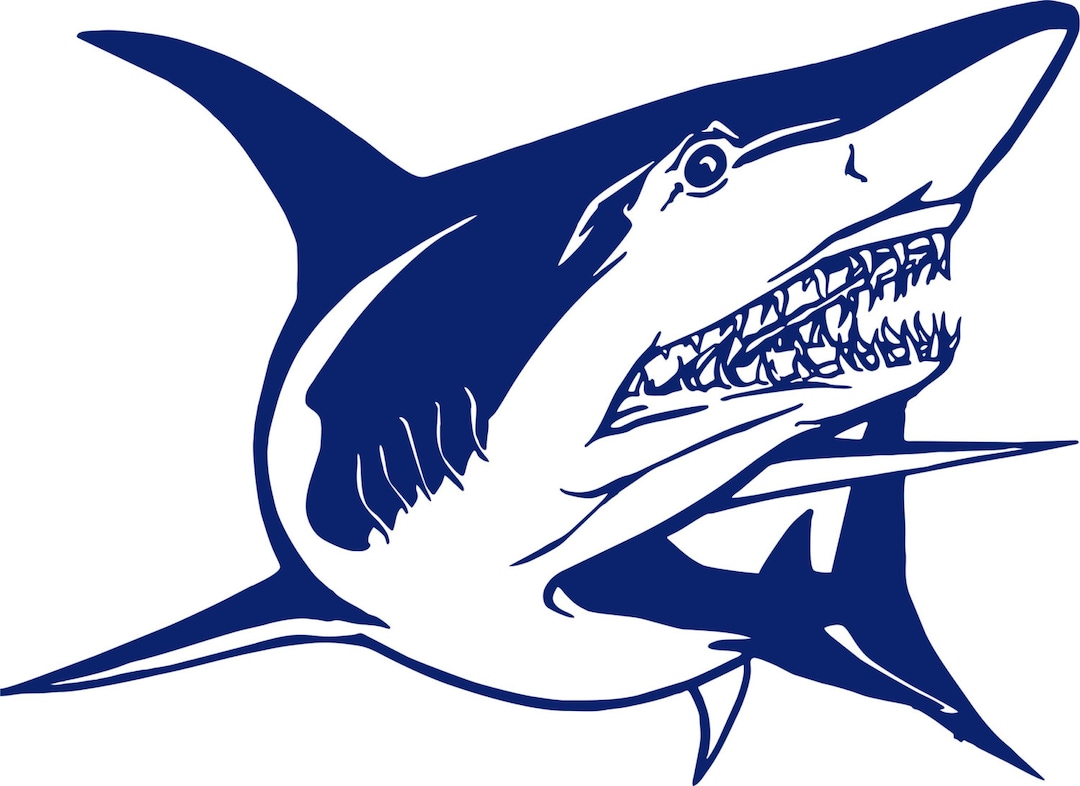 Shark Attack Ocean Fishing Water Boat Car Truck Trailer Window Vinyl ...