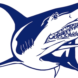 Shark Attack Ocean Fishing Water Boat Car Truck Trailer Window Vinyl ...