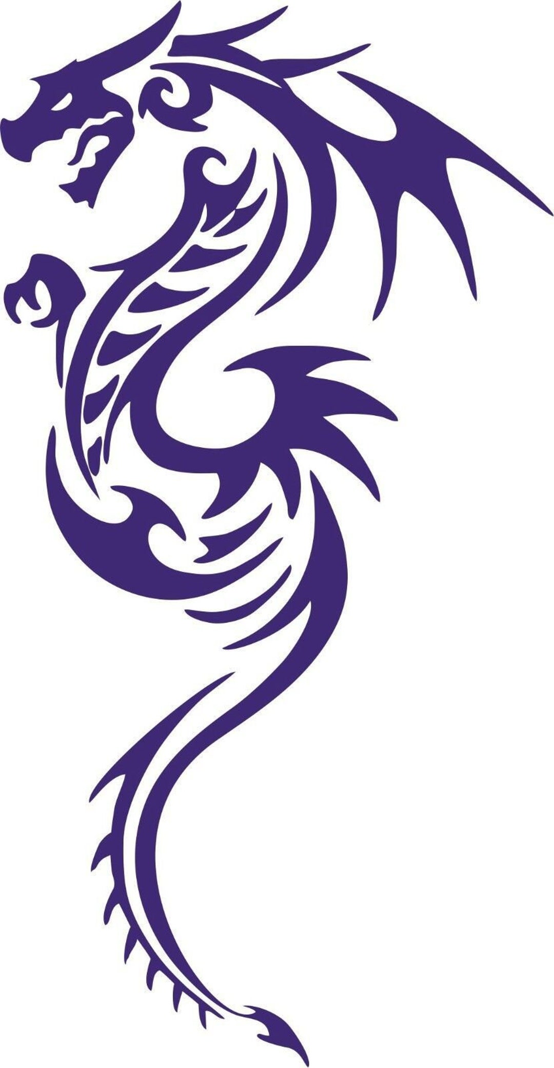 Tribal Dragon Serpent Tail Creature Car Truck Window Laptop Vinyl Decal ...