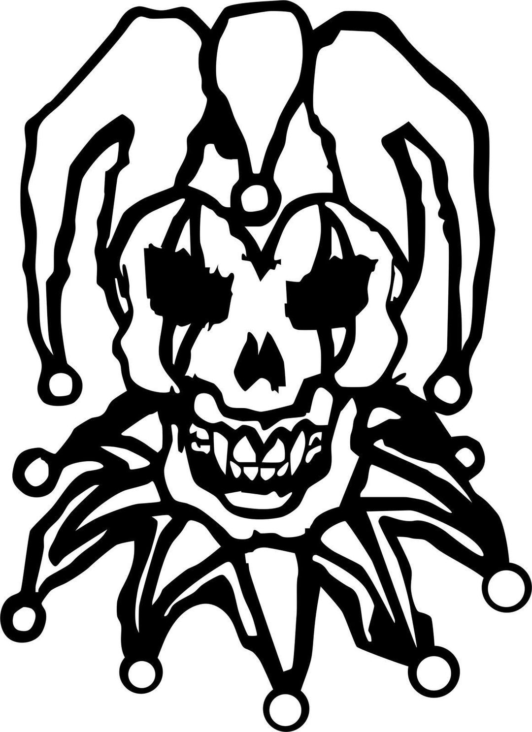 Jester Clown Skull Motorcycle Biker Car Truck Window Vinyl Decal Sticker - Etsy