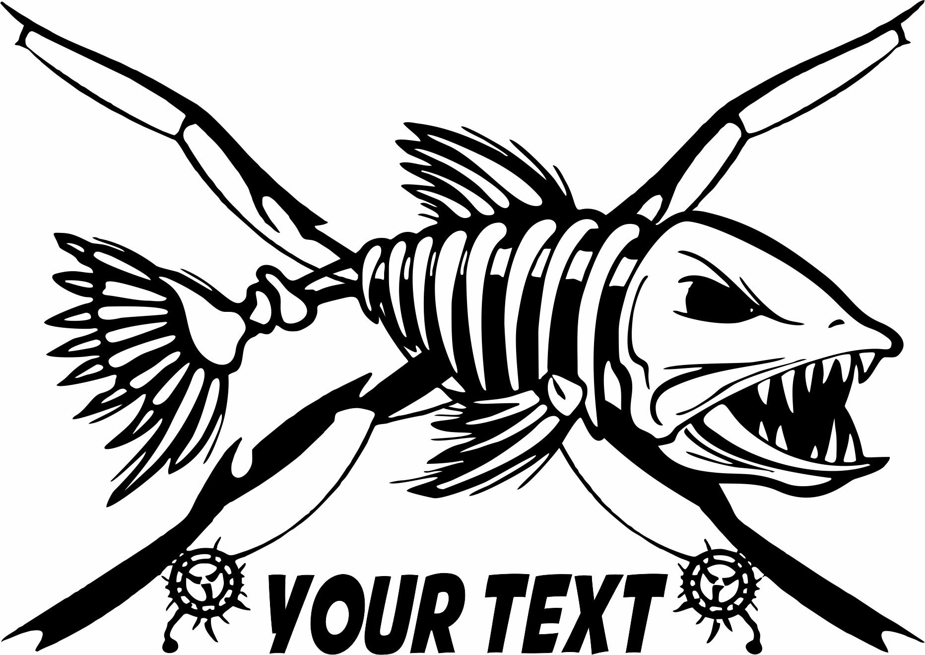 Fish Skeleton Decal