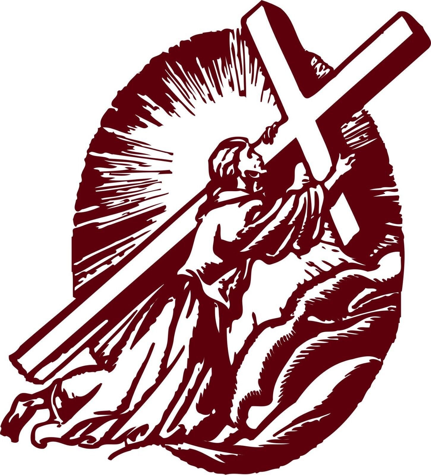 Christian Jesus Christ Cross GOD Car Truck Window Laptop Vinyl Decal ...