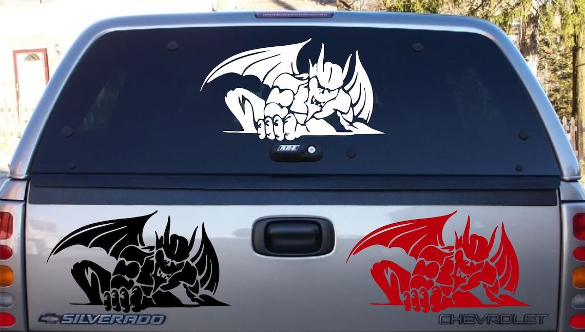 Gargoyle Creature Monster Beast Car Truck Window Vinyl Decal Sticker - Etsy