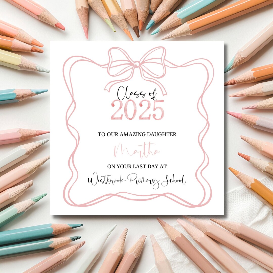 Personalised Primary School Leavers Card - Class of 2026 - Leavers Card ...