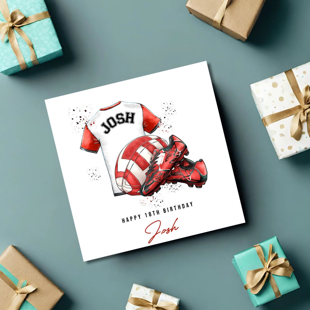 Personalised Rugby Birthday Card Rugby Birthday Son Daughter Niece ...