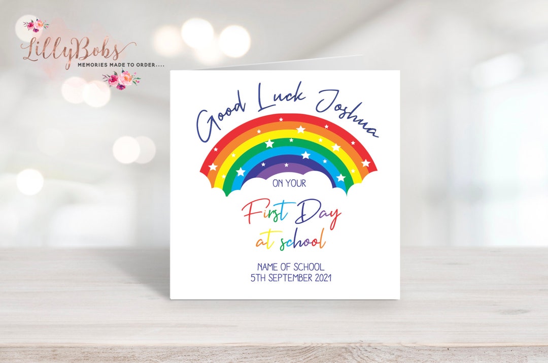 Personalised First Day of School Card New School Card Going to School ...