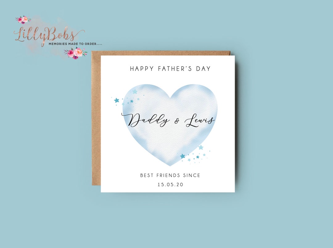 Personalised Fathers Day Card Father's Day Card for Dad or Daddy From ...