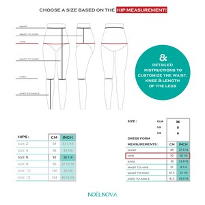 Size 6 | PDF Sewing Pattern | Pinnable Leg Form Pattern | Customizable ...