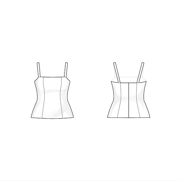 Square Neck Pattern - Etsy