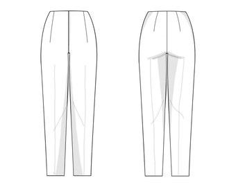 Cigarette Pants Pattern | Etsy