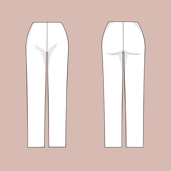 High Waisted Pants Pattern - Etsy