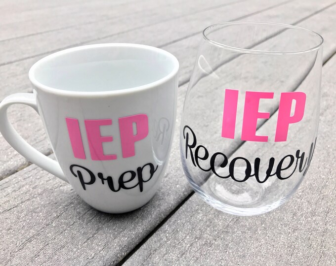 IEP Prep / IEP Recovery Coffee and Wine Glass Set Perfect - Etsy