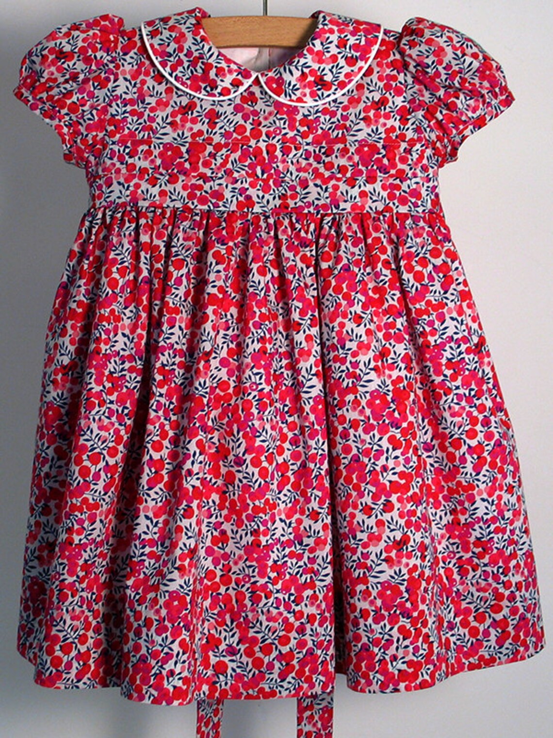 Liberty Tana Lawn Dress Made in Red "wiltshire Berries" Print, for A ...