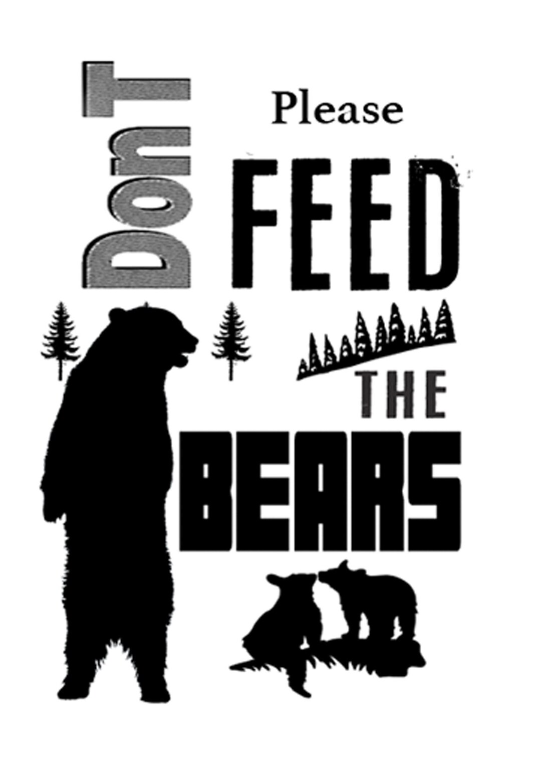 Digital Download Don't Feed the Bears 5 X 7 Instant Download - Etsy