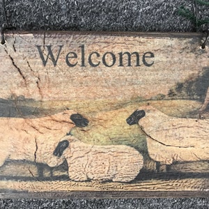 Vintage Antique Sheep Welcome Sign Rustic Digital Download 5x7 - Etsy