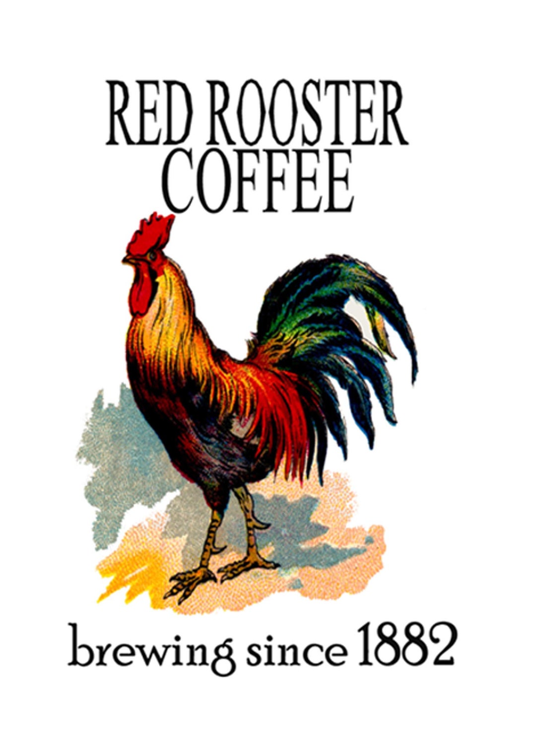 Vintage Antique Red Rooster Rustic Digital Download 5x7 - Etsy