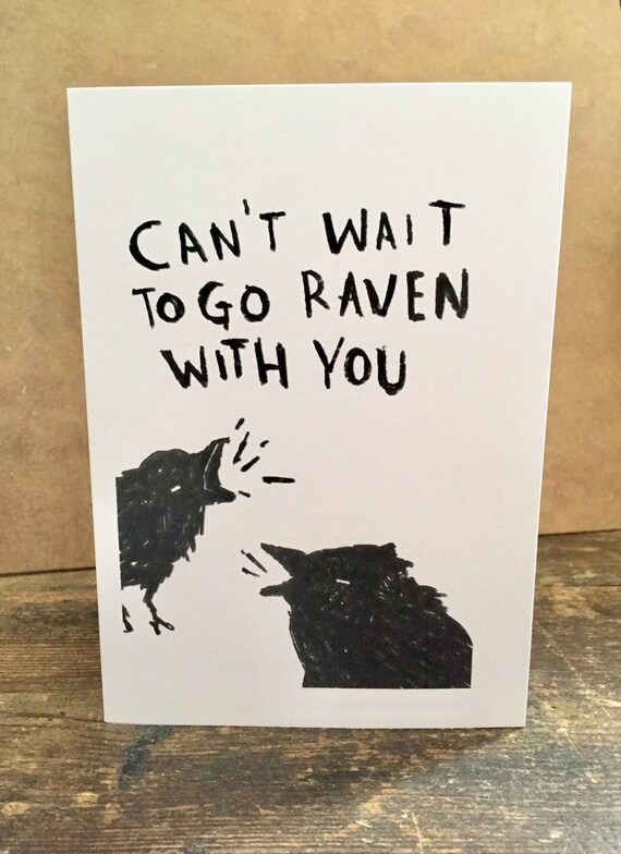 Funny Raven Lockdown Celebration Pun Card | Etsy