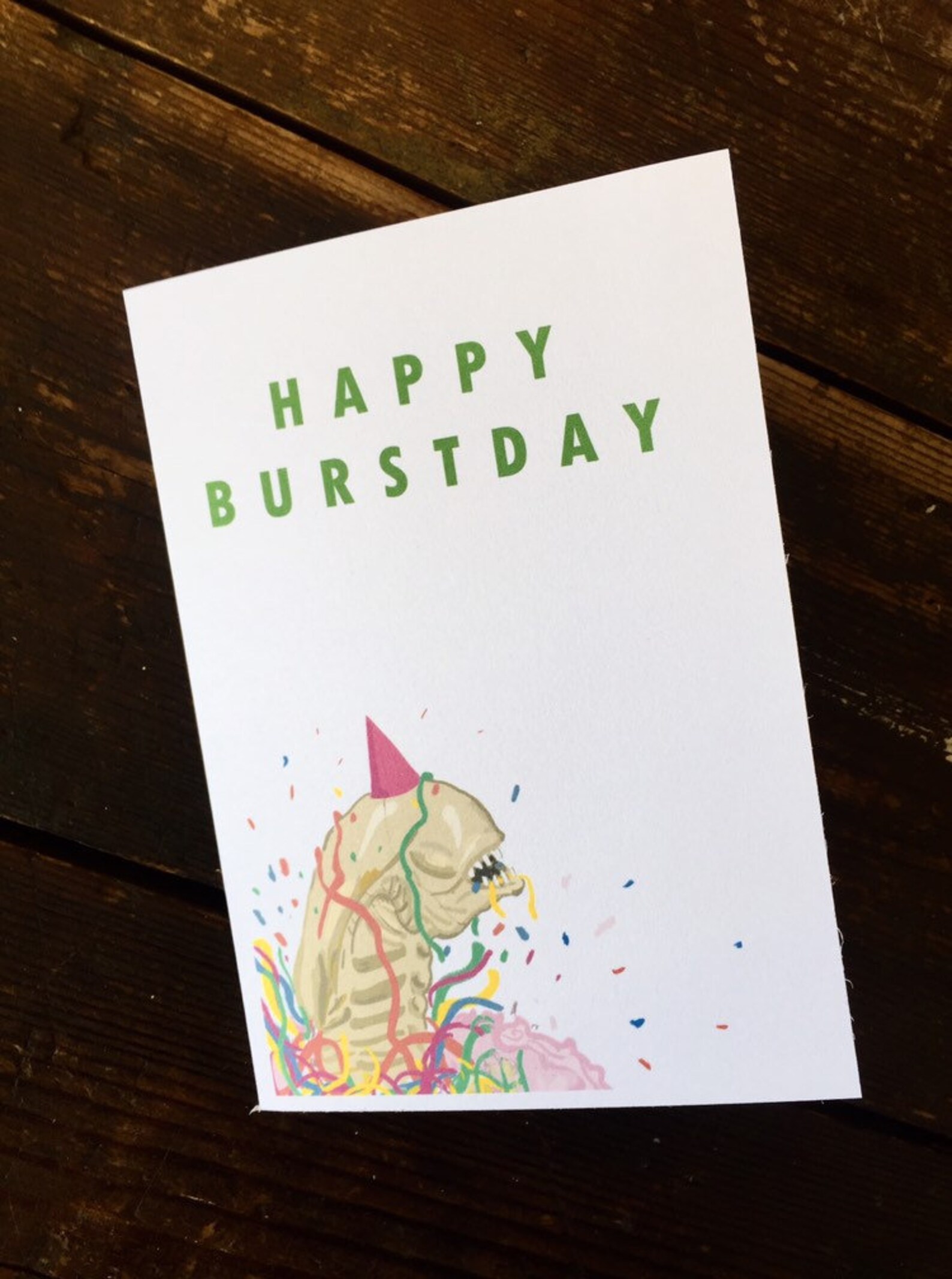 Alien Chestburster Birthday Card - Etsy