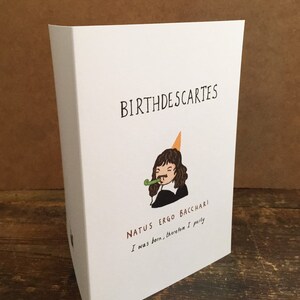 Funny Descartes Philosophy Birthday Card - Etsy
