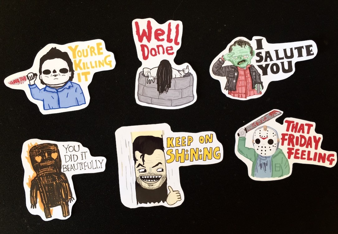 Funny Motivational Horror Movie Stickers - Etsy