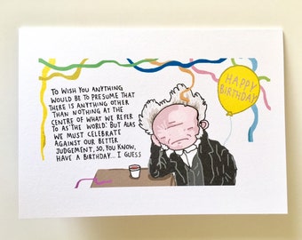 Funny Descartes Philosophy Birthday Card - Etsy