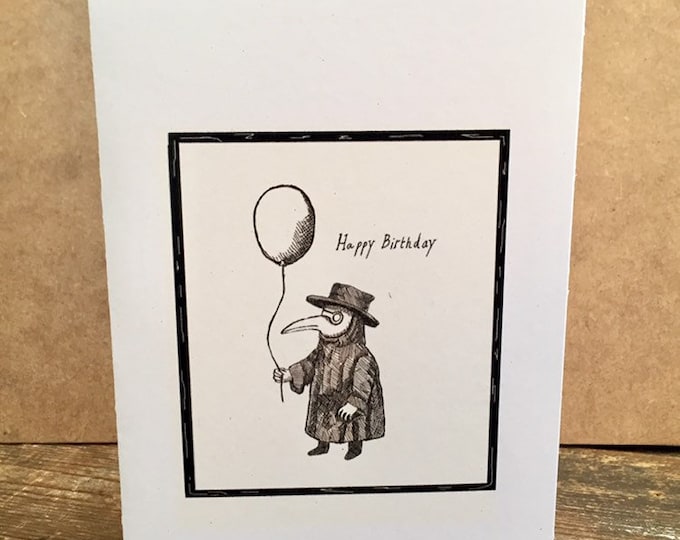 Plague Doctor Birthday Card - Etsy
