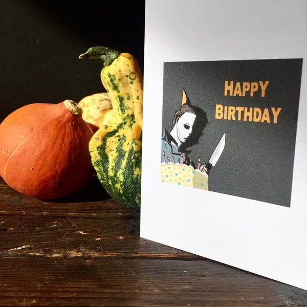 Michael Myers Happy Birthday Card - Etsy