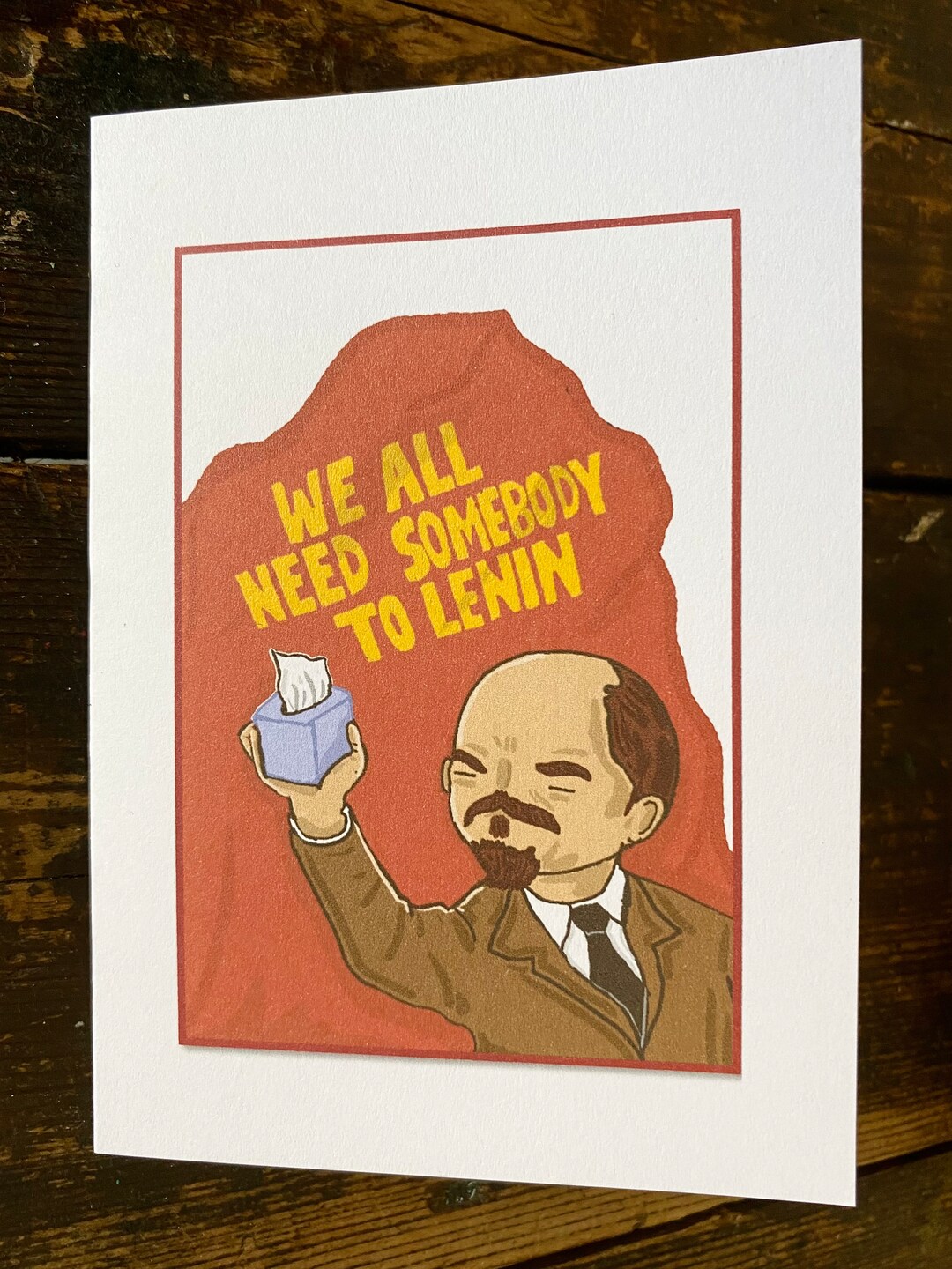 Funny Lenin Pun Card - Etsy UK