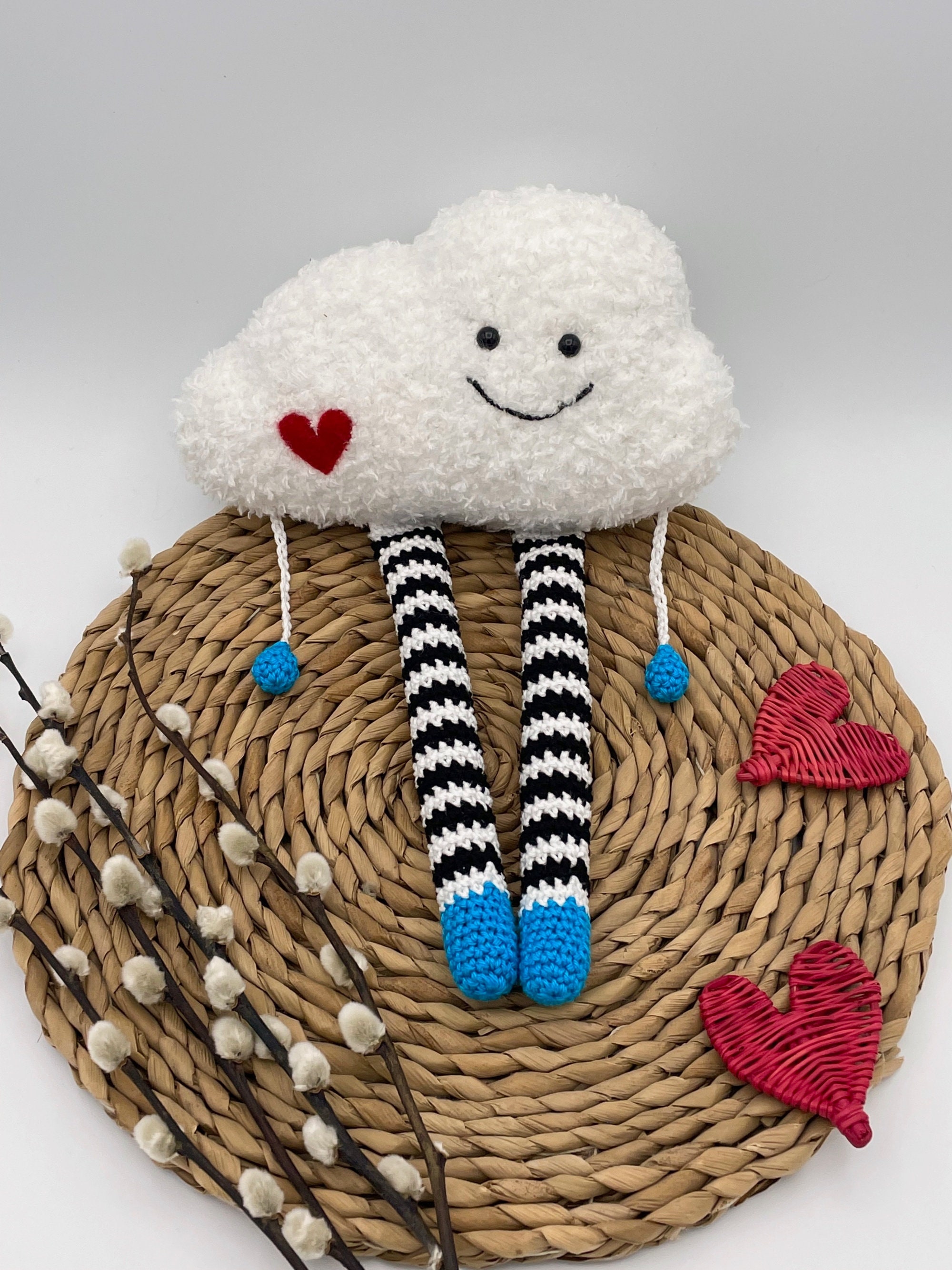 Cloud Plush Crochet Cloud Buddy Stuffed Amigurumi Toy - Etsy