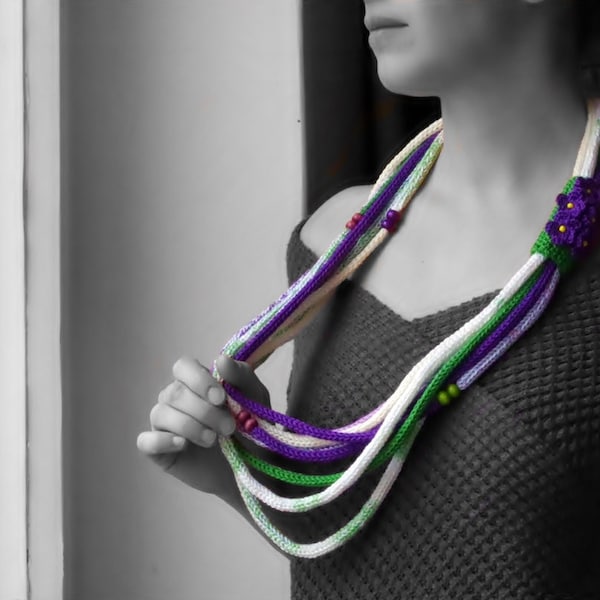 Knitted Necklace - Etsy