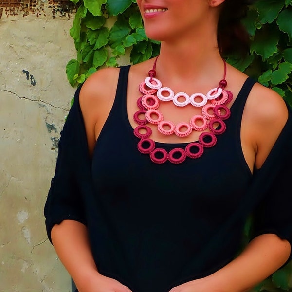 Fiber Necklace - Etsy