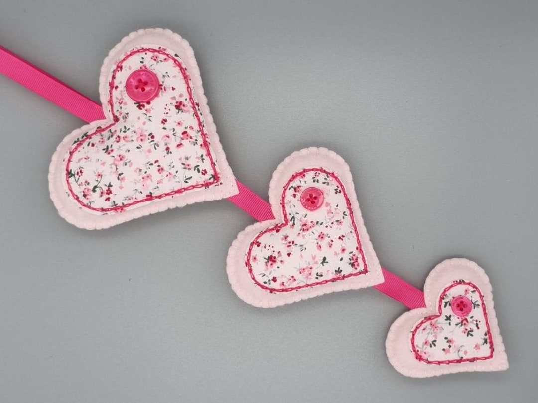 Hanging Heart Craft Sewing Kit. Make Your Own Hanging Heart Decoration ...