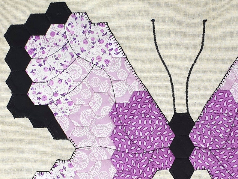 EPP Hexie PDF Ladybird Caterpillar Butterfly and Bee English - Etsy