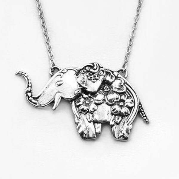 Elephant Necklace - Etsy