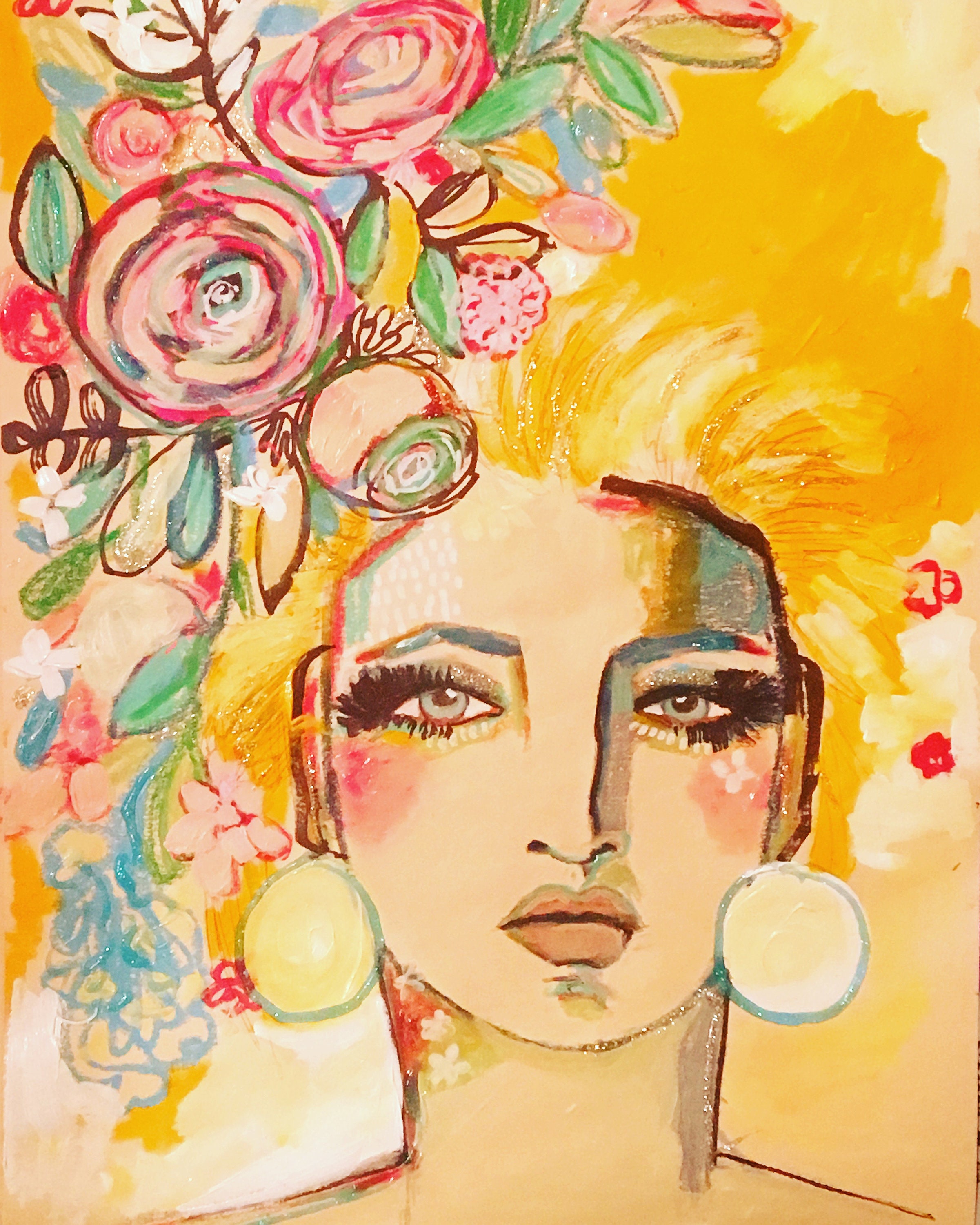 Visionary Portrait, Bohemian Art, Abstract Face, Outsider Art ...