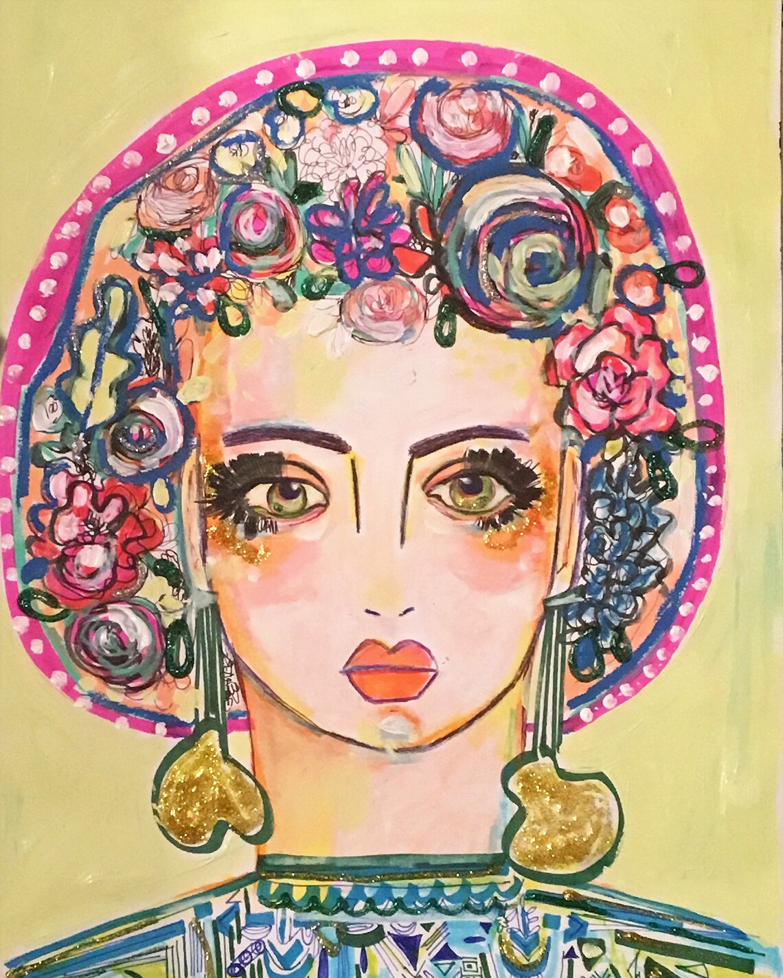 Spiritual Women Art, Visionary Art, Abstract Portrait, Bohemian Art ...