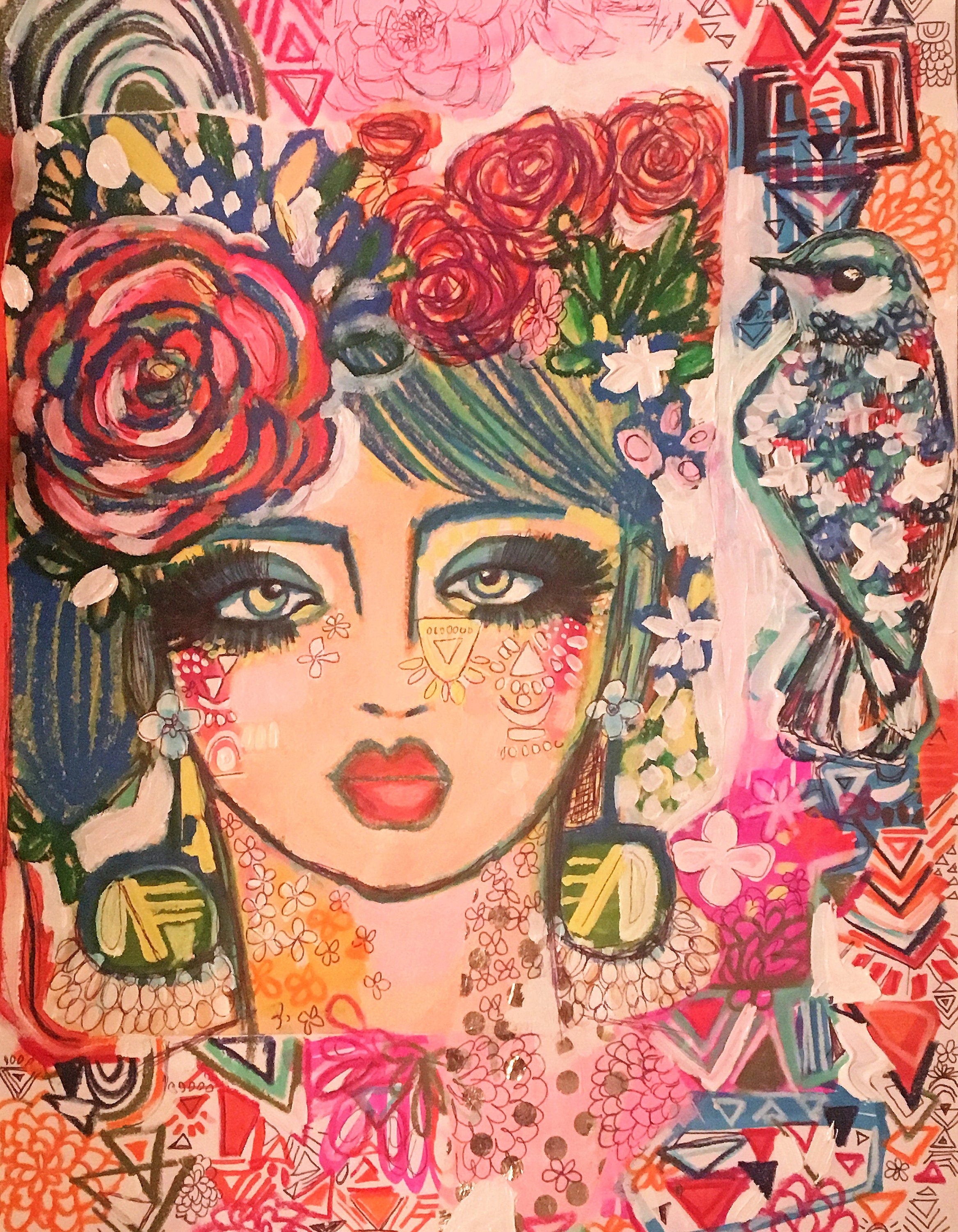 Spiritual Woman Portrait Art Visionary Art Abstract - Etsy